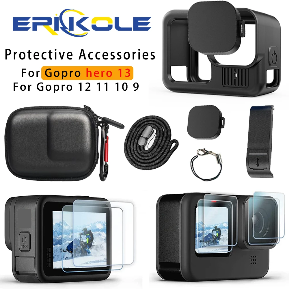 Silicone-Case-for-GoPro-Hero-13-Black-Screen-Protective-Film-Len-Cap ...