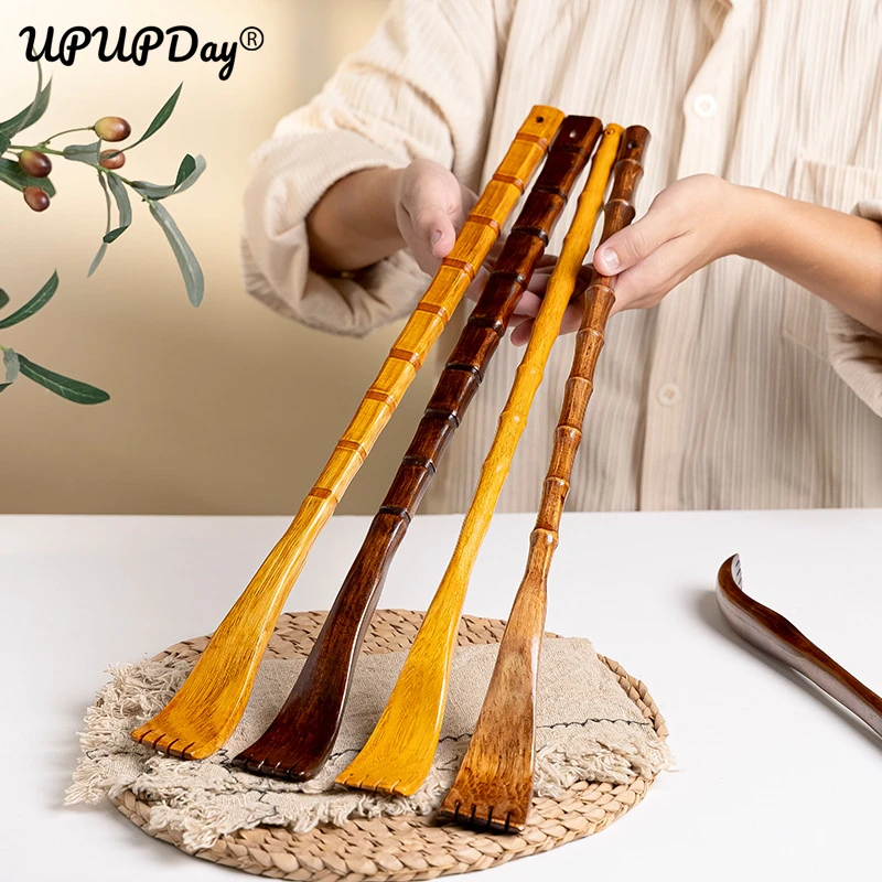 Long-Handle-Wooden-Back-Scratcher-Massager-Itch-Back-Scratching-Rake ...