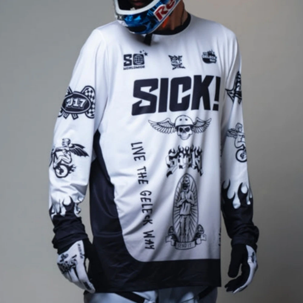 2024 SICK MTB T-Shirt Cycling Jersey Men Downhill Mountain Bike BMX Man ...