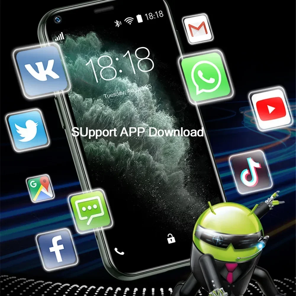 FUFFI Mini Smartphone Android Note 12 pro 2.5 inch 1+8GB Mobile phones Quad Core Google Play ...