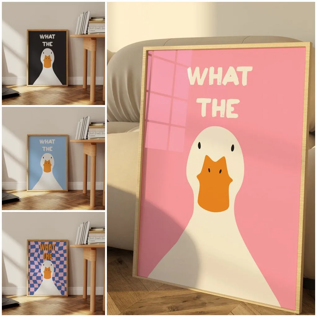 What-the-Duck-Print-Art-Picture-Funny-Cute-Animal-Canvas-Posters-Modern ...