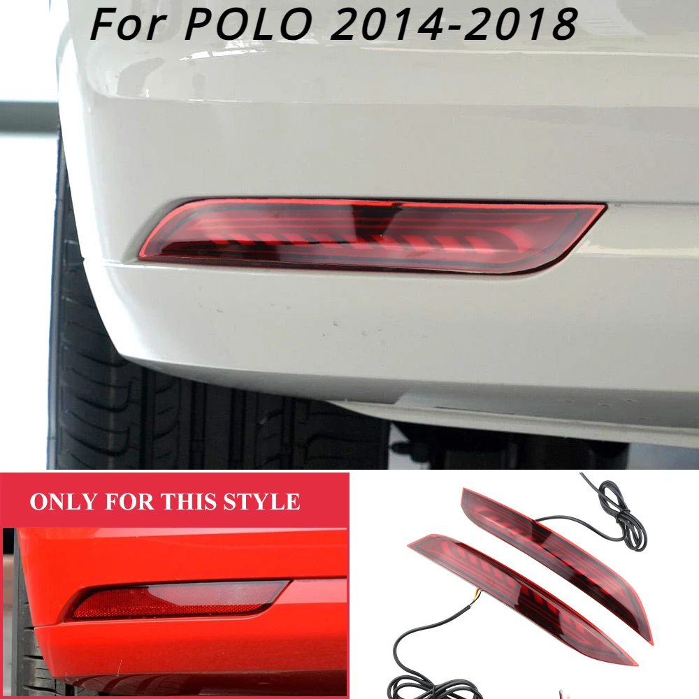 For-VW-Polo-2014-2015-2016-2017-2018-Rear-Bumper-Light-Fog-Lamp ...