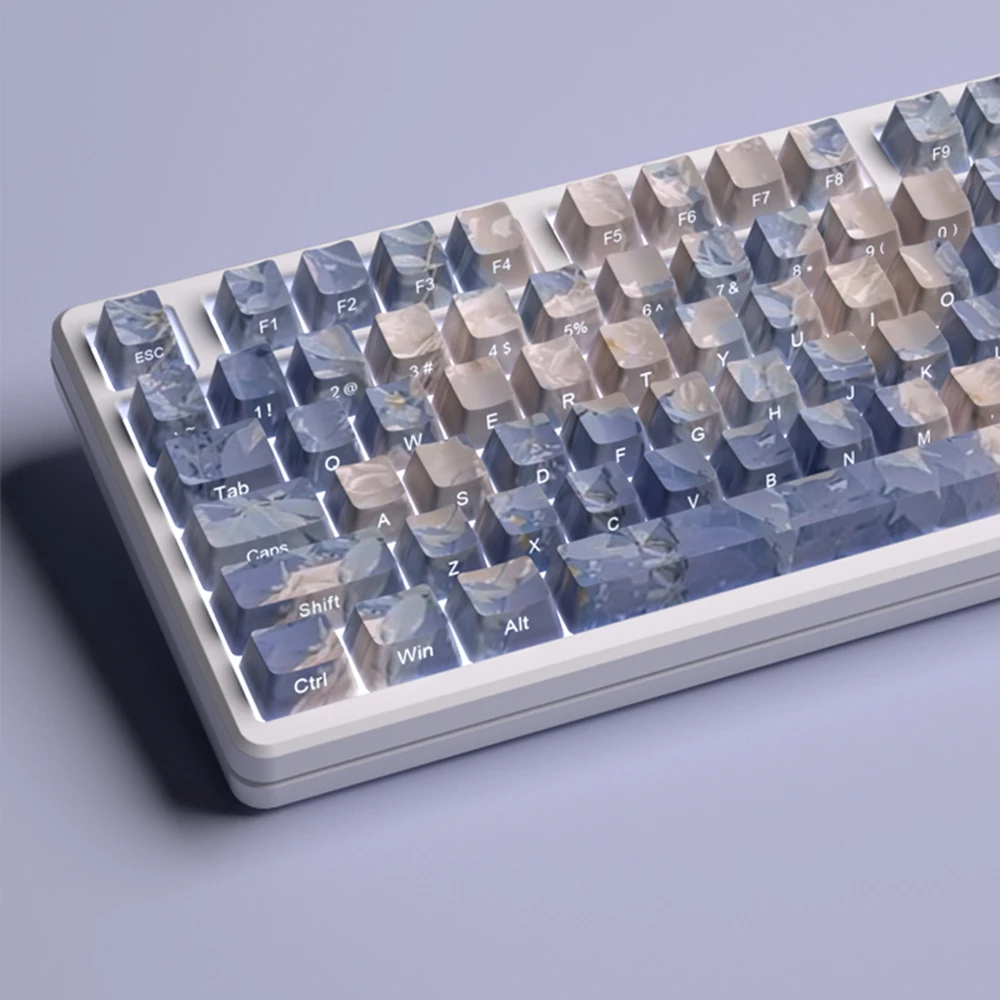 135-Keys-Purple-Flower-Side-Print-PBT-Keycaps-Backlit-RGB-Cherry ...