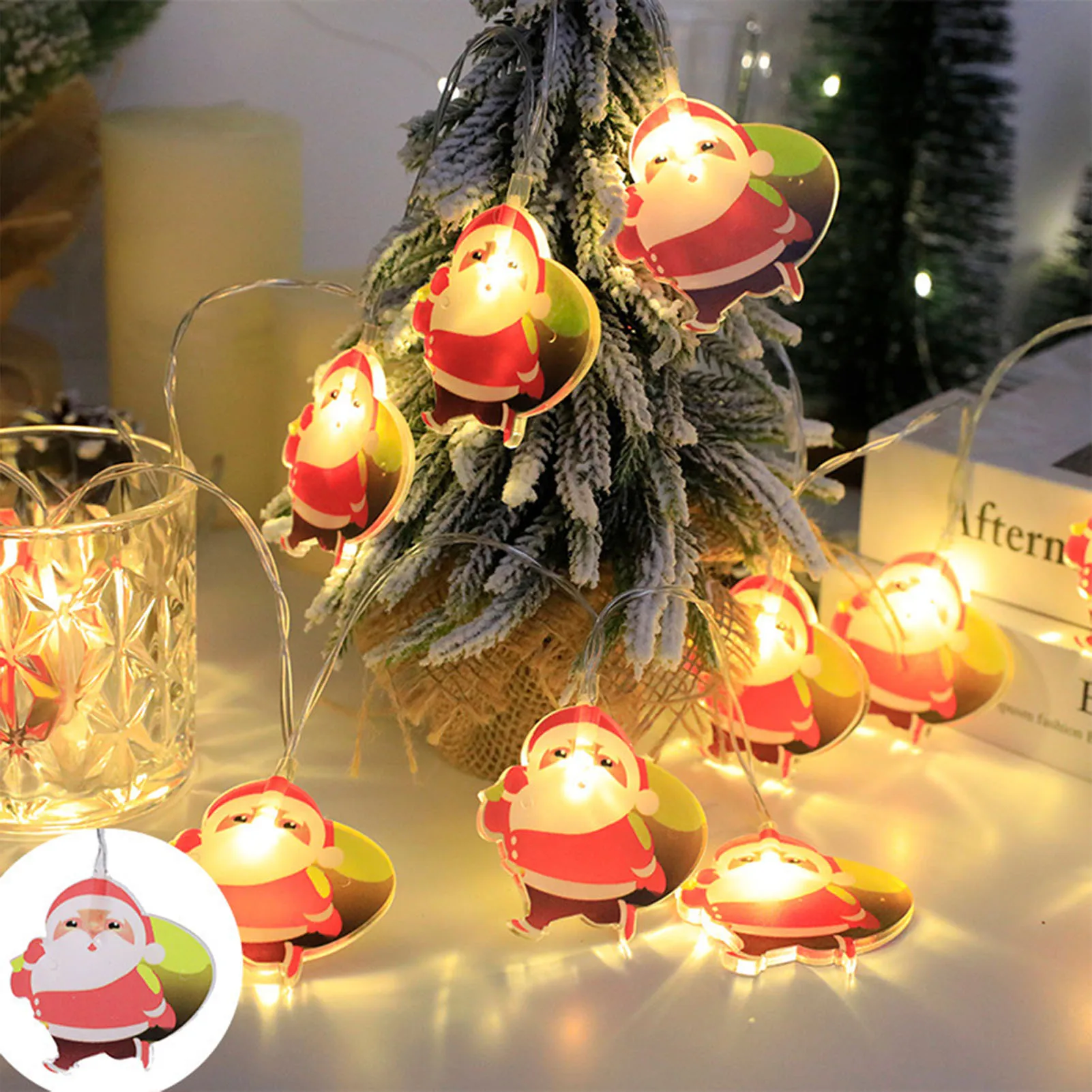 1-5M-Christmas-Santa-Claus-String-Lights-Waterproof-LED-Outdoor-Fairy ...