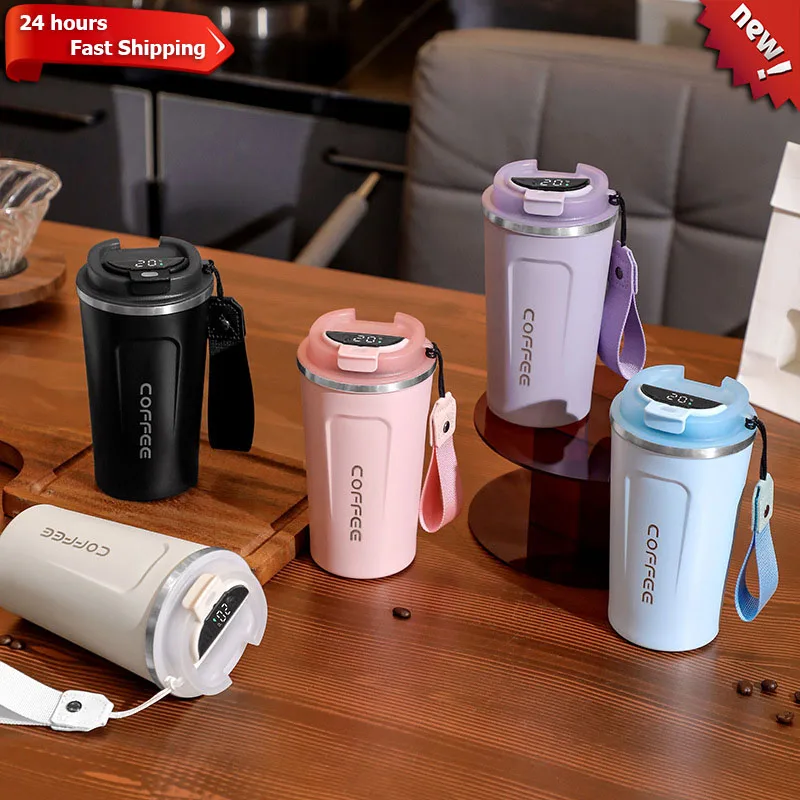 New-Smart-Thermos-Coffee-Cup-LED-Temperature-Display-Portable-Stainless ...
