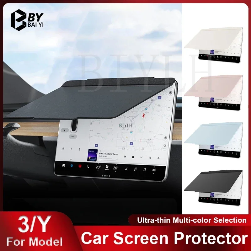 For-Tesla-Model-Y-3-Car-Screen-Protector-Magnetic-Surface-Cover-Shell ...
