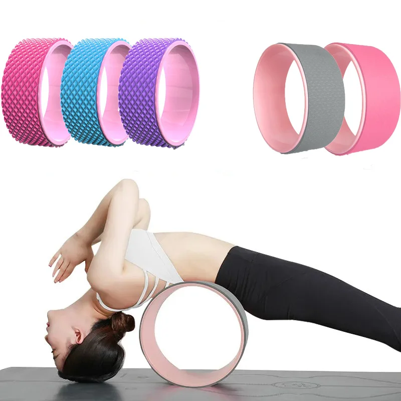 Yoga-Wheel-Exercise-Trigger-Point-Muscle-Massage-Back-Roller-Pilates ...