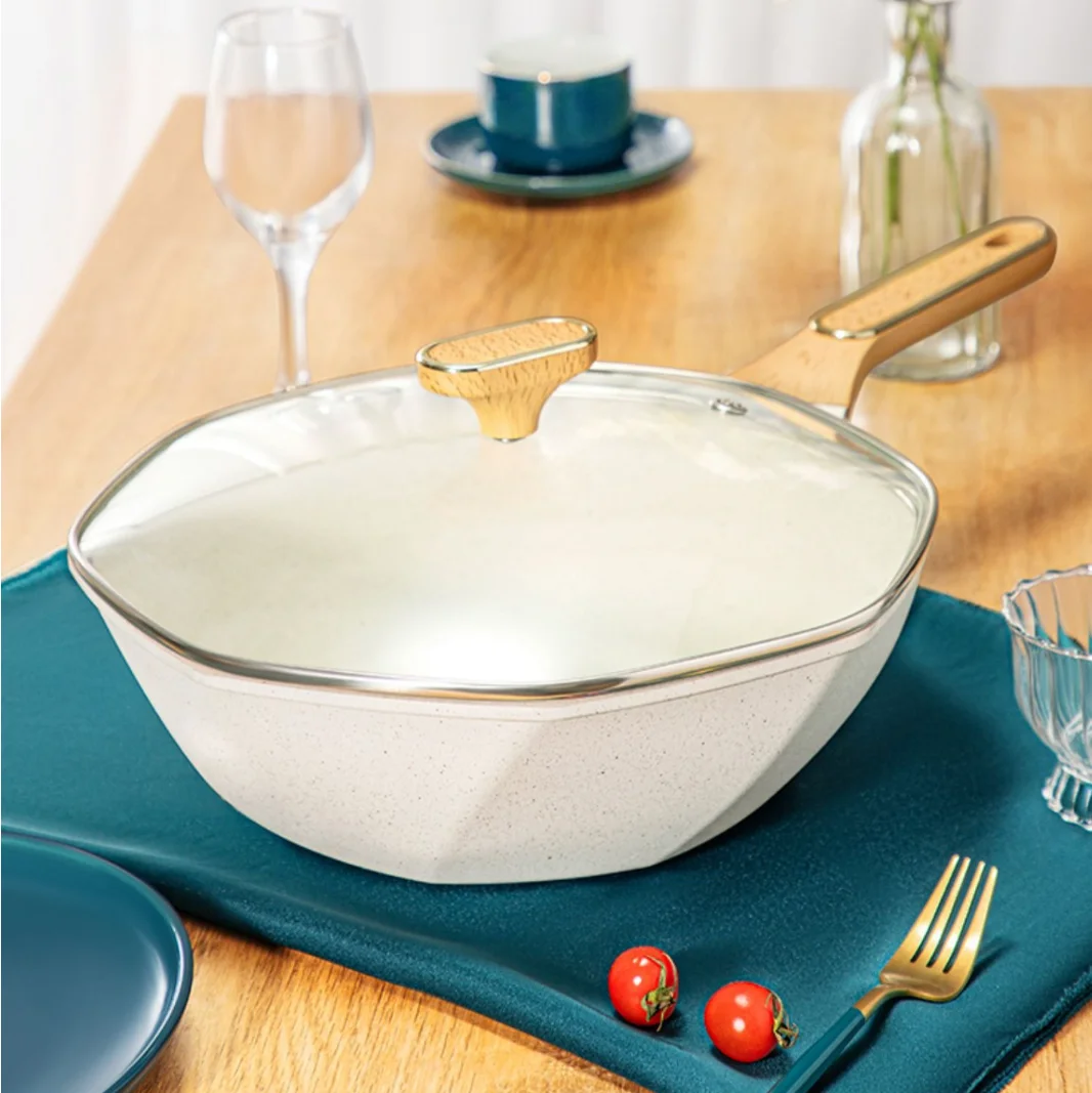 Octagonal-Non-stick-Frying-Pan-Wok-Pan-Pot-Household-Egg-Steak-Cooking ...