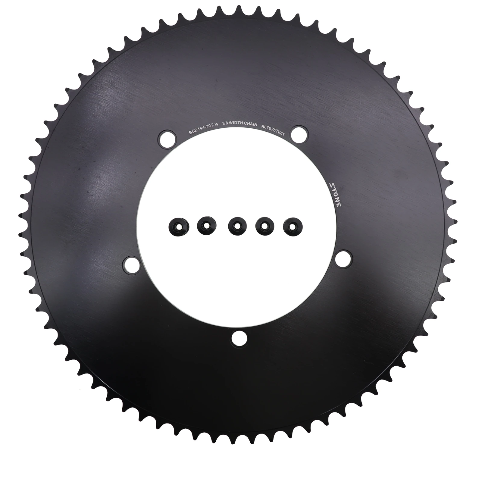 Stone Chainring 144 BCD Track Bike Fixie Aero Fixed Gear Round 42T 46T ...