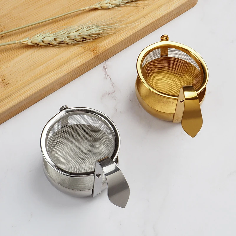 NEW-Rotating-Tea-Strainer-Stainless-Steel-Gold-Silver-Fine-Mesh-Tea ...
