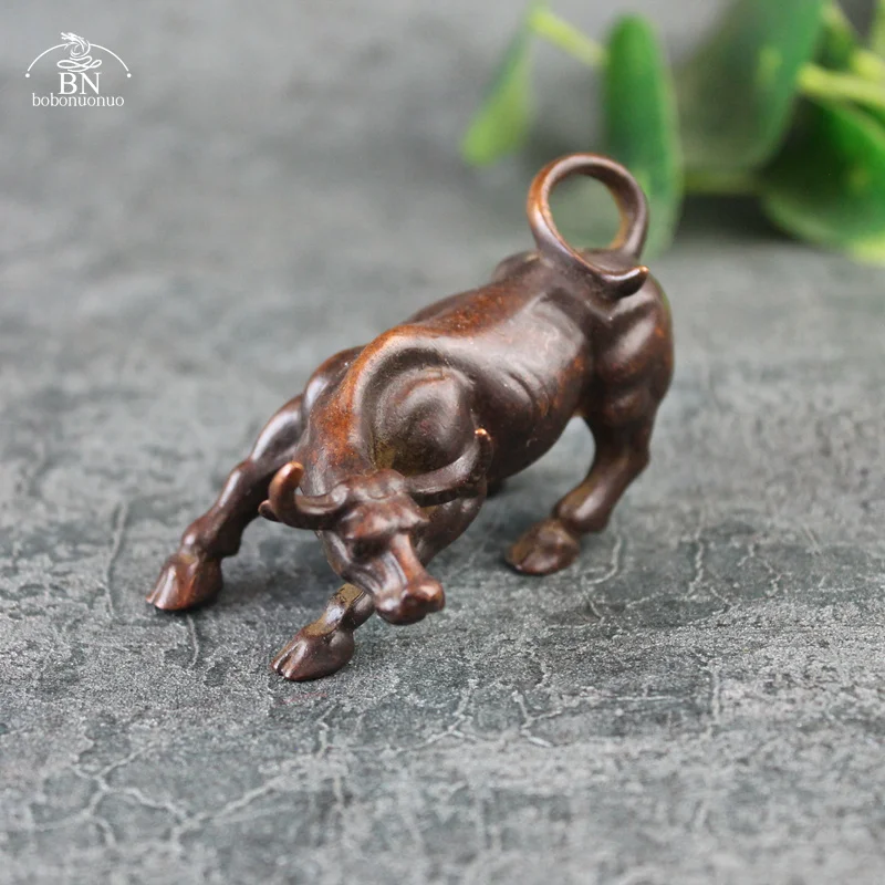 Estatua de animales de toro de latón de Wall Street, 185g, adornos ...