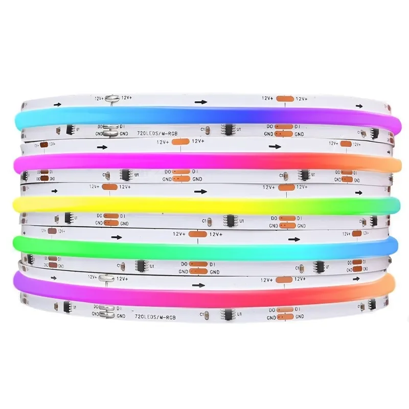 FCOB-SPI-RGB-IC-LED-Light-Strip-WS2811-Addressable-720LEDs-Dream-Color ...