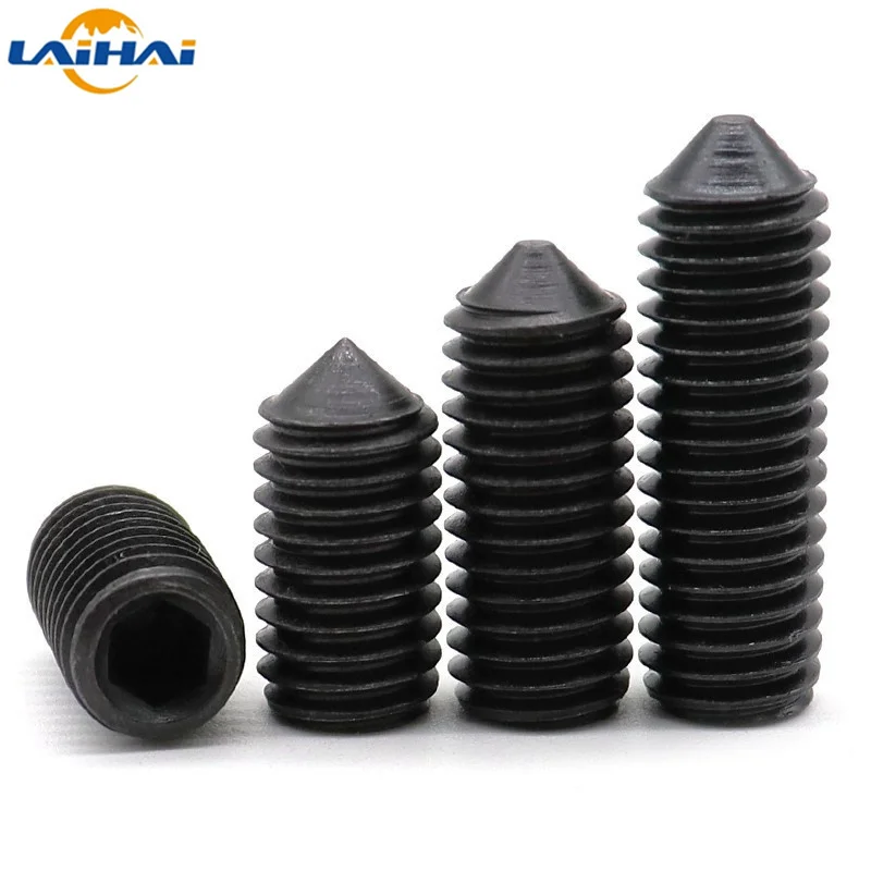 12-9-Black-Carbon-Steel-Hex-Hexagon-Allen-Head-Socket-Screw-Cone-Point ...