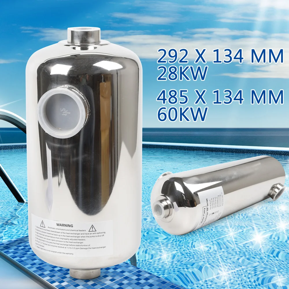 28KW-60KW-Swimming-Pool-Heat-Exchanger-Stainless-Steel-Pool-Heater ...