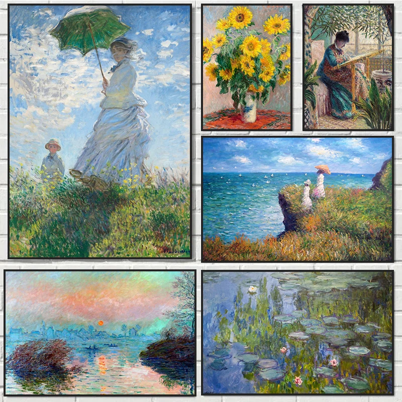 Claude-Monet-Classic-Art-Collection-Paintings-Canvas-Poster-and-Prints ...