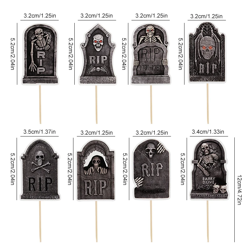 Tombstone Cupcake Picks