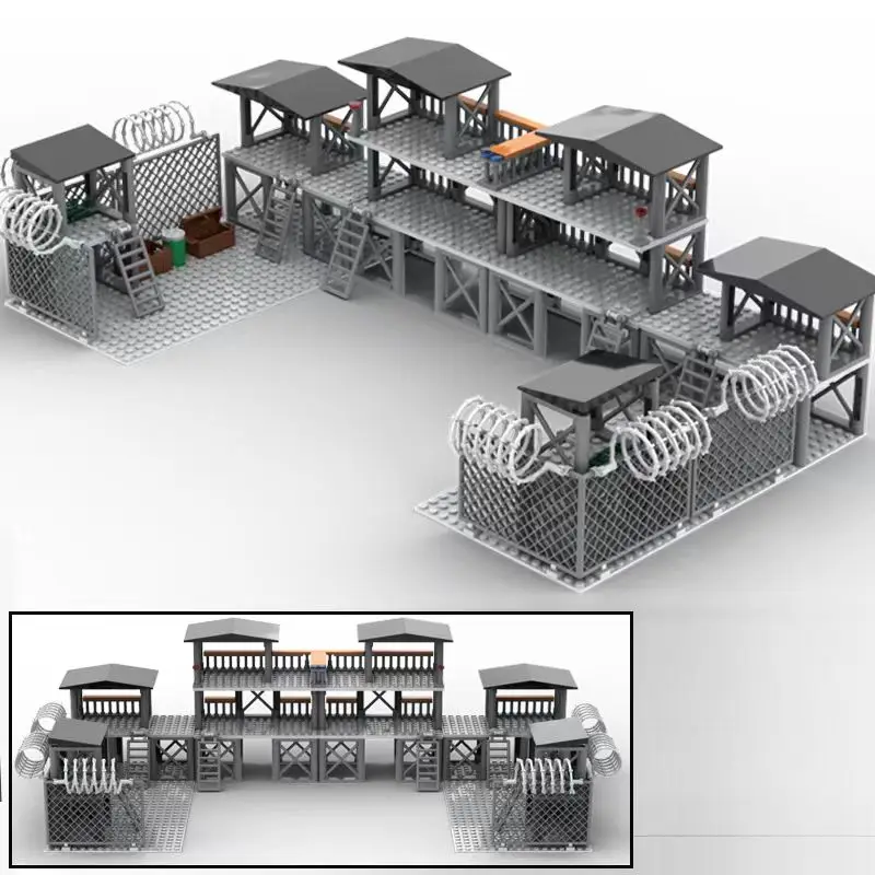 MOC Military Base Building Blocks Watchtower Blocks Toys for Boys ...