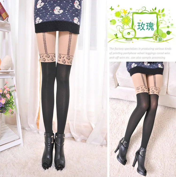 Collants japonais Kawaii à imprimé de dessin animé pour femmes, bas à ...