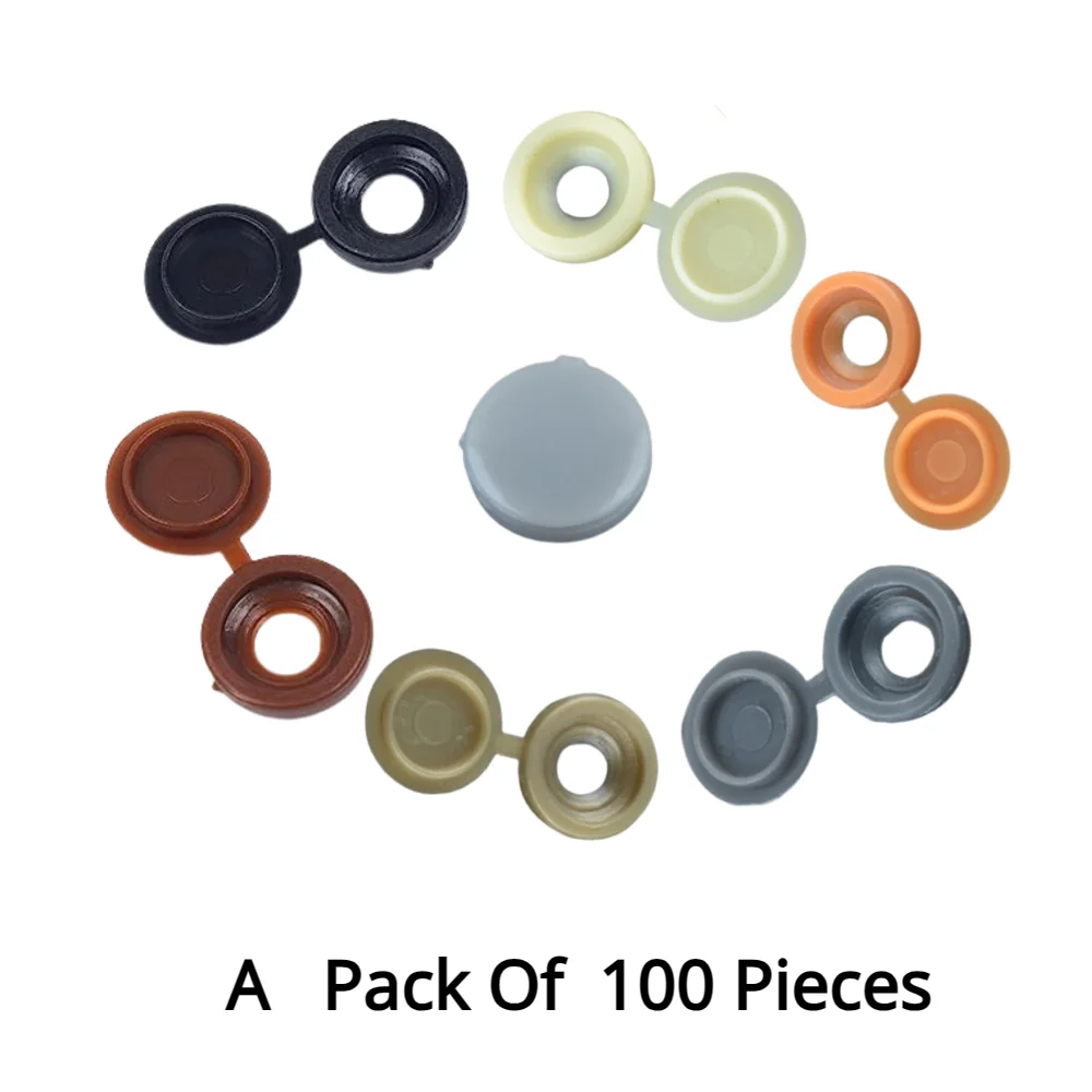 Hinged-Plastic-self-tapping-Screw-Cap-Cover-Fold-Snap-Protective-Cap ...