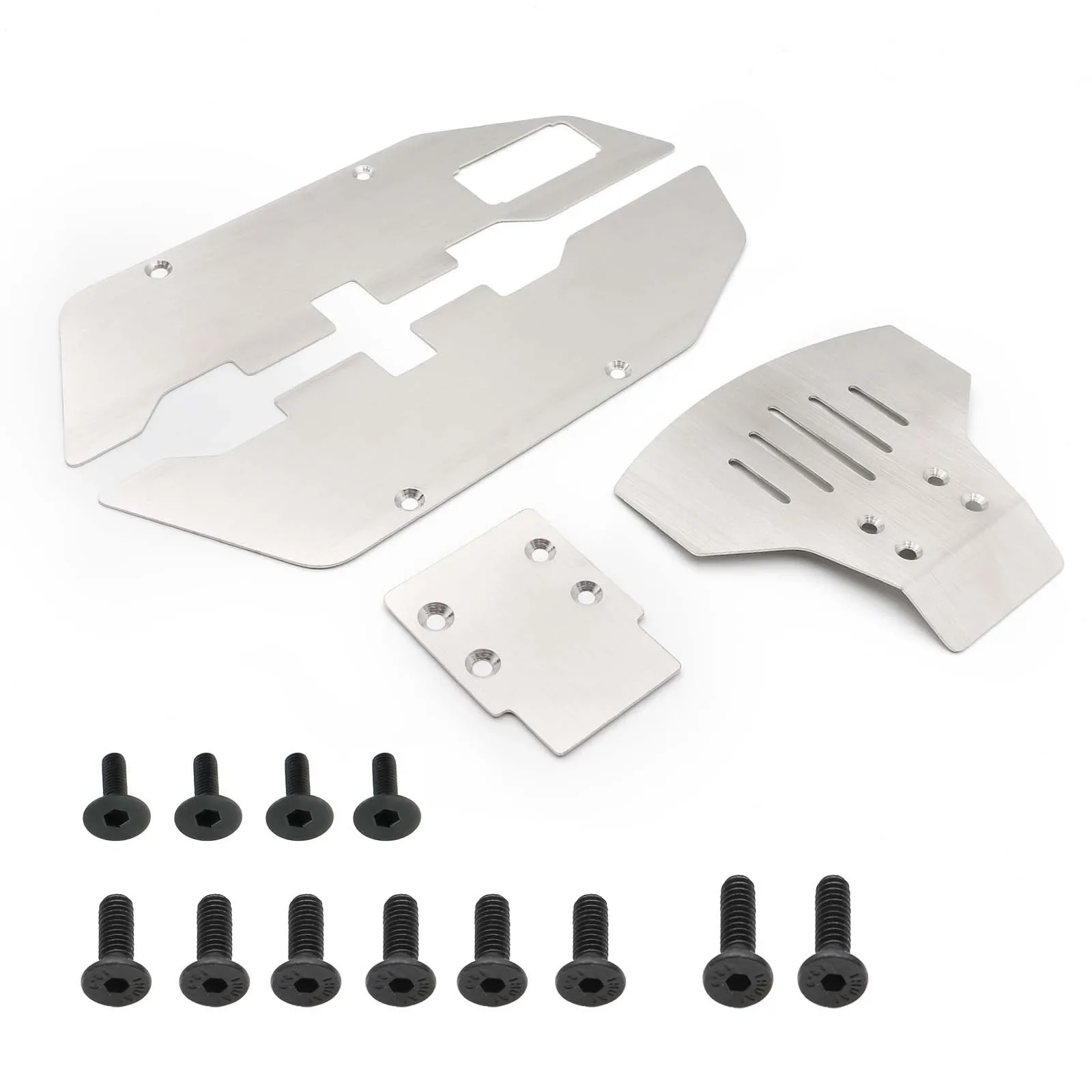 Stainless-Steel-Front-and-Rear-Chassis-Armor-Protector-for-Traxxas ...