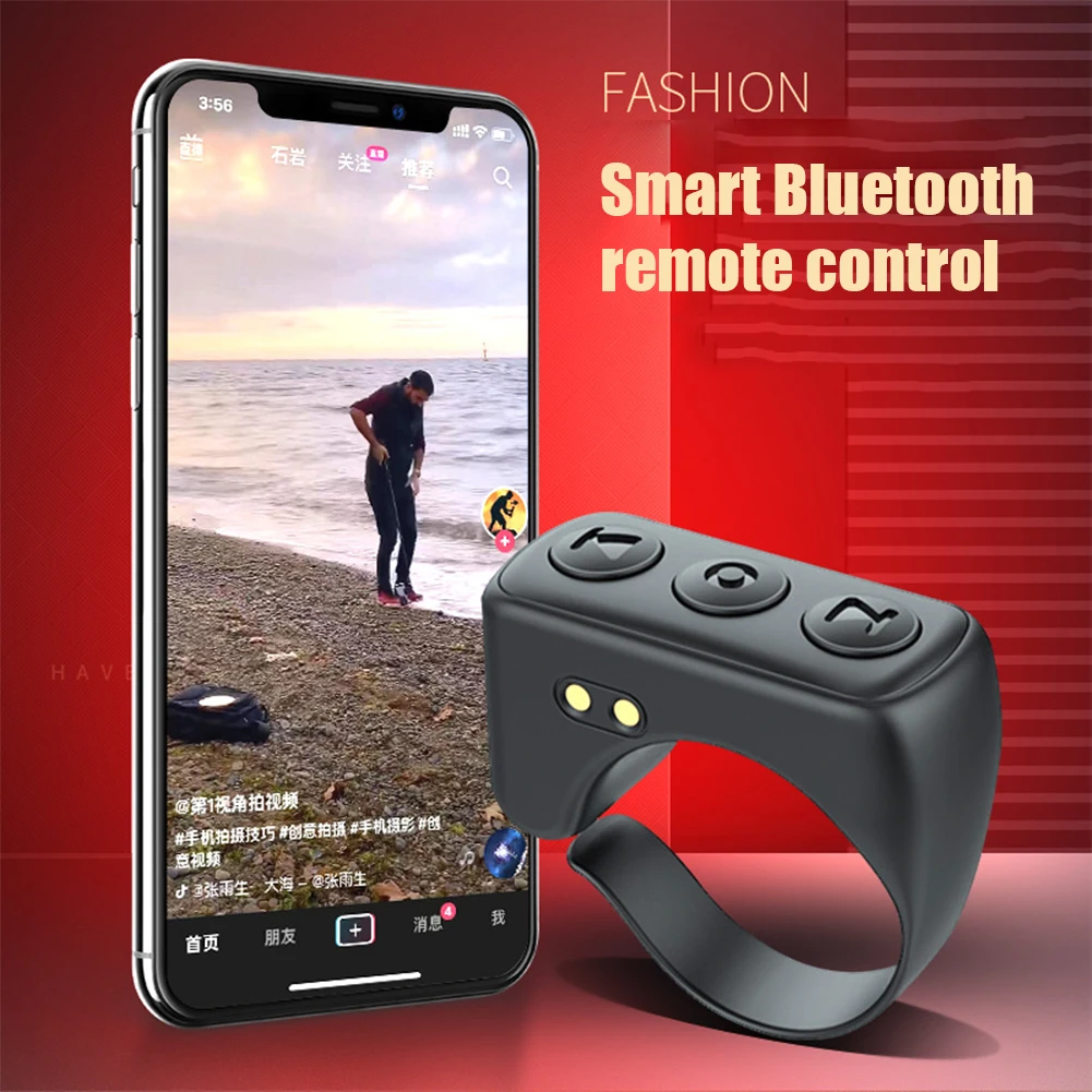 Wireless Bluetooth-compatible Remote Control Ring Mobile Phone ...