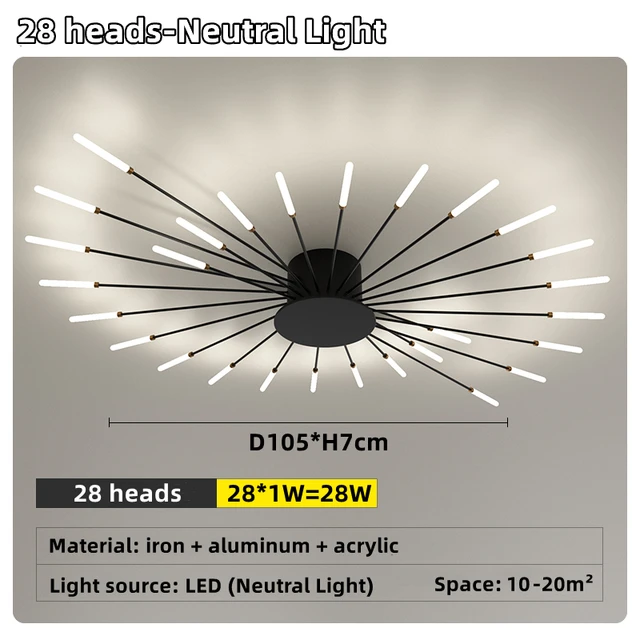 Firework Shaped LED Ceiling Light Chandeliers - Lighting4Home