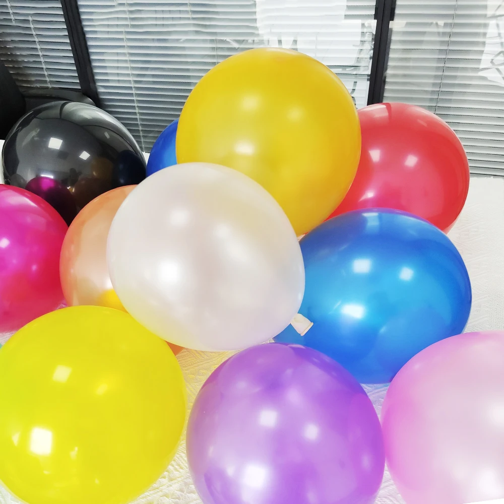 20/30 Buah 10 12 Inci Balon Lateks Mutiara Pink Emas Balon Putih untuk ...