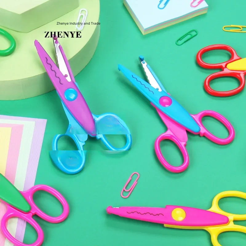5-inch-Children-Handmade-Pp-Plastic-Bag-Edge-Scissors-Art-Cutting-Diy ...