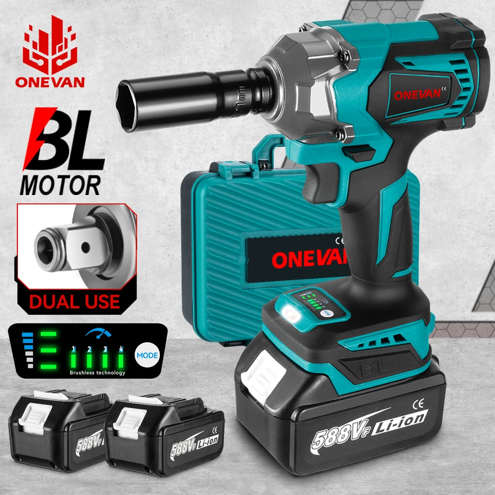 ONEVAN-1200N-M-Torque-Brushless-Electric-Impact-Wrench-1-2-Inch ...