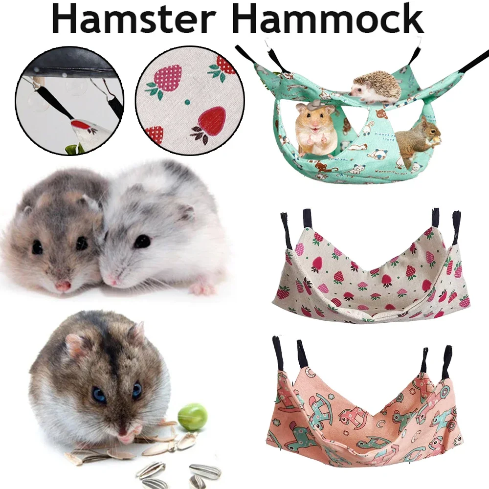 Pets Hammock Cotton Hamster Mouse Hanging Bed Small Pet Hamster Rabbit ...