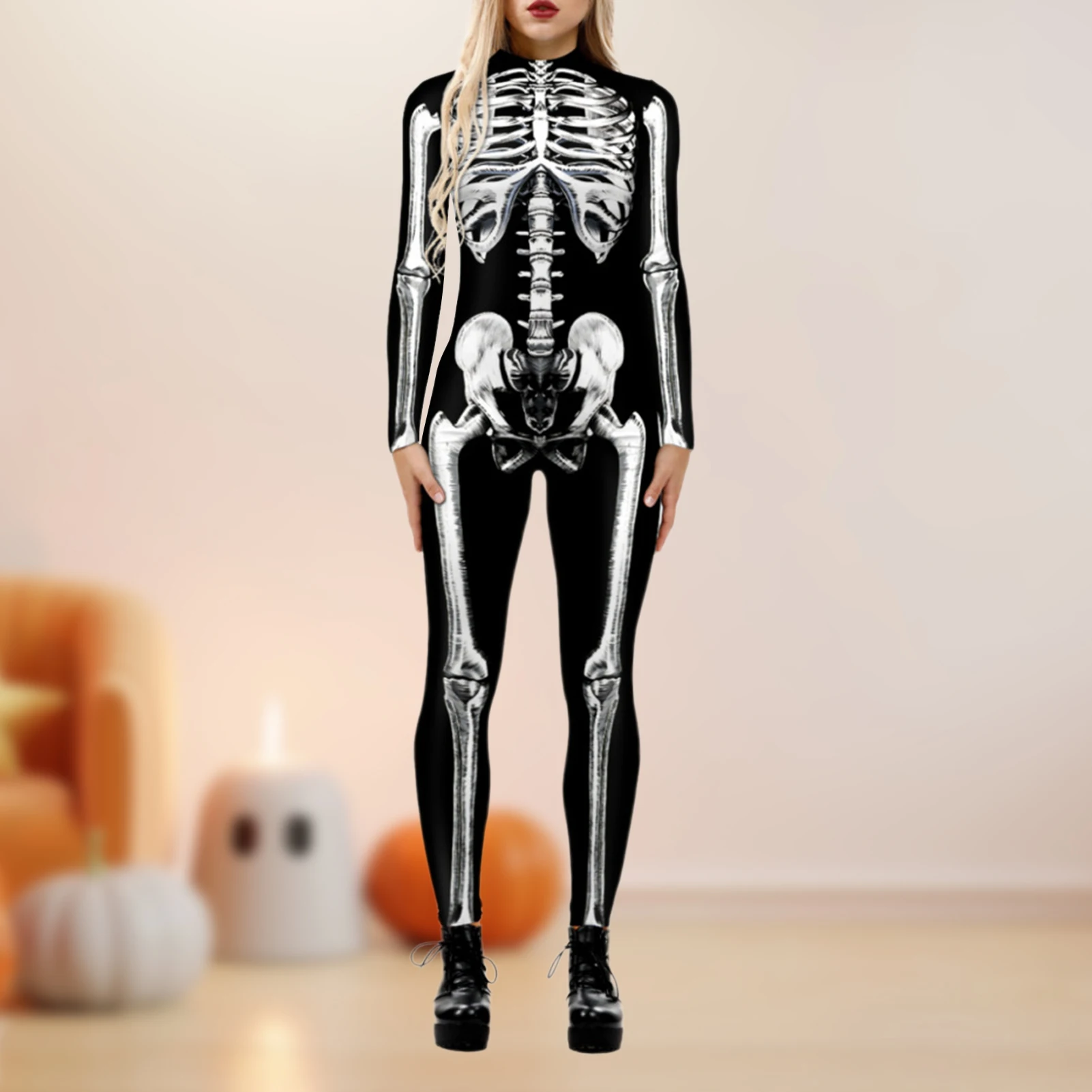 Half Skeleton Costume