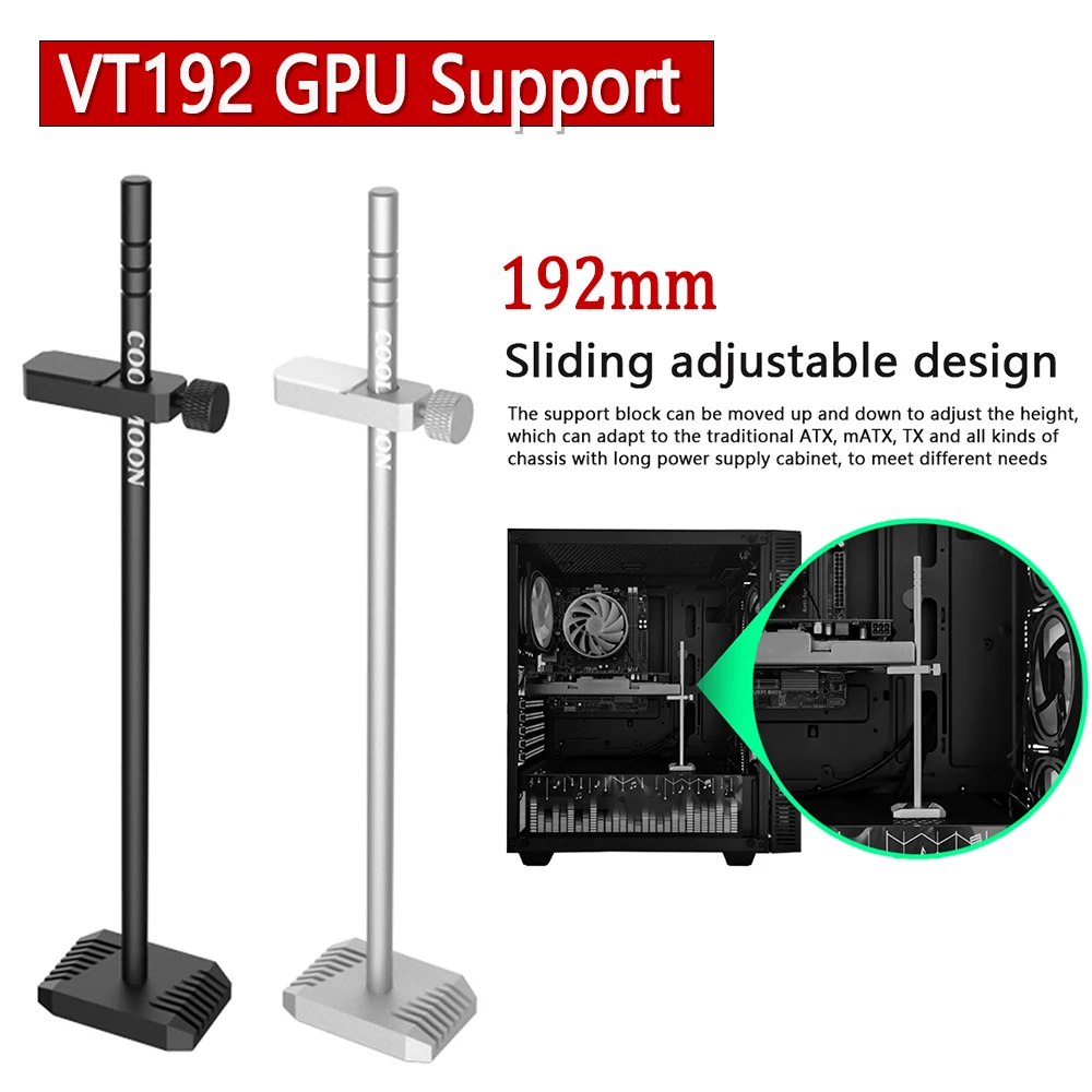 COOLMOON CM-VT192 Aluminum GPU Support Anodic Oxidation Sandblasting ...