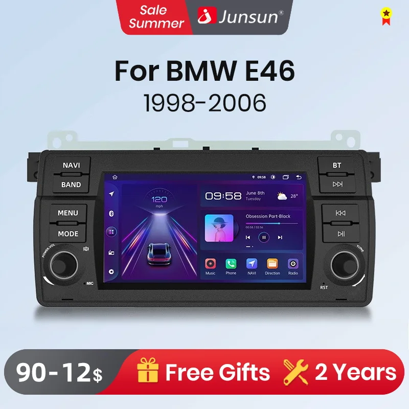 Junsun V1pro Ai Voice Autoradio Android Auto Radio For Bmw E46 M3 318 ...