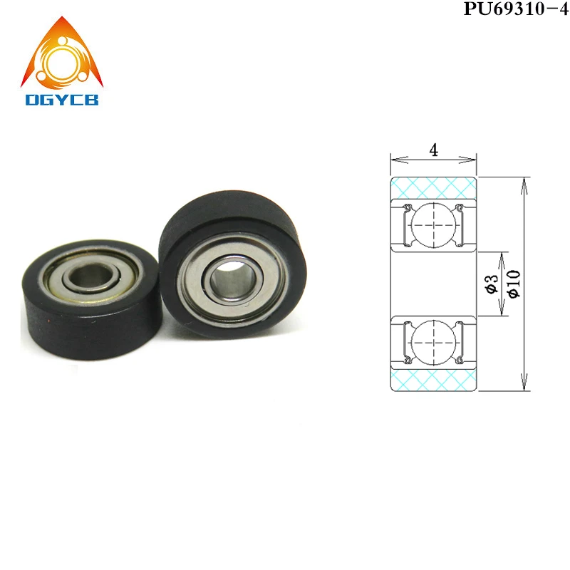 Polyurethane Rubber Roller Bearing | Bearing Polyurethane Coated - 1pcs ...