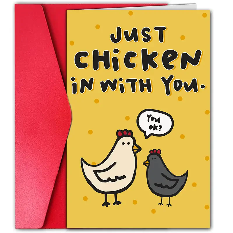 1pc Greeting cards, fun and creative, for family and friends,Chicken ...