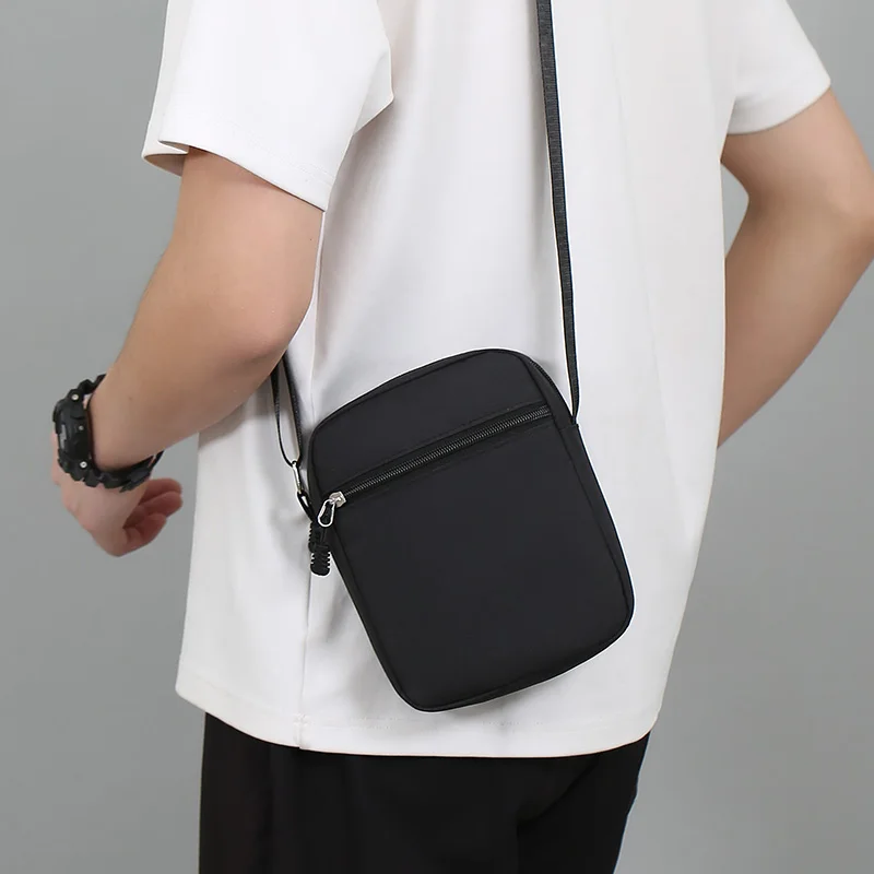 Simple Casual Mini Crossbody Bag Men's Nylon Small Shoulder Bag For Men ...