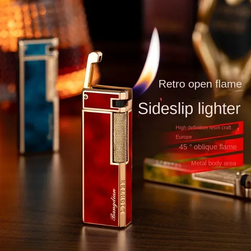 New Metal Grinding Wheel Sideslip Oblique Fire Inflatable Lighter ...