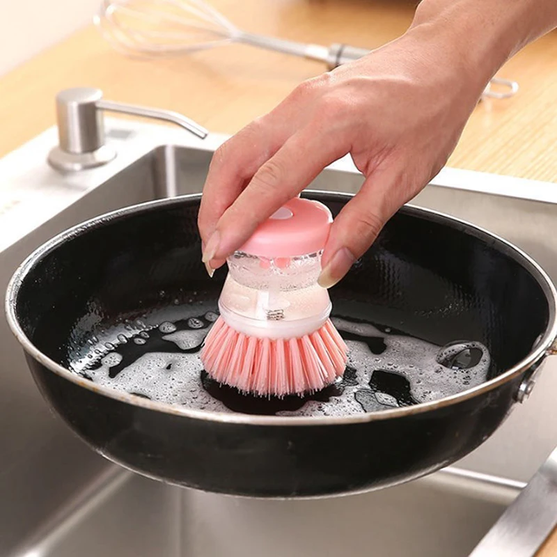 2-IN-1-Wash-Pot-Brushes-Dish-Cleaning-Brush-With-Liquid-Soap-Dispenser ...