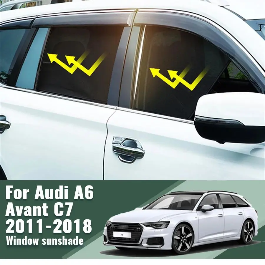 For-Audi-A6-C7-Avant-2013-2018-Car-Sunshade-Visor-Front-Rear-Windshield ...