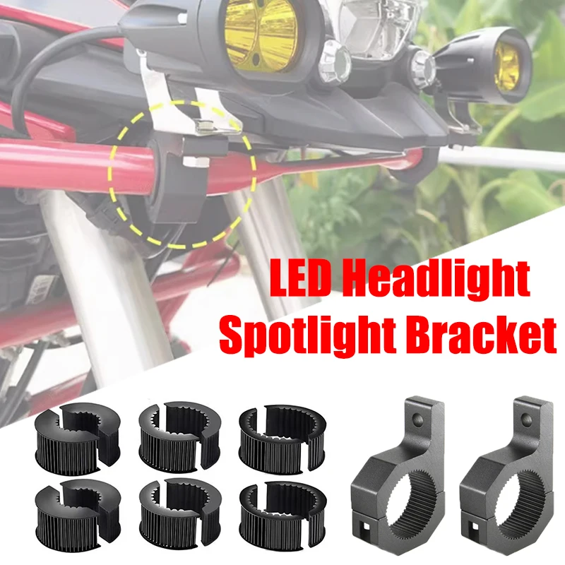 Motorcycle LED Headlight Clamp Spotlight Bracket Tube Mount For ...