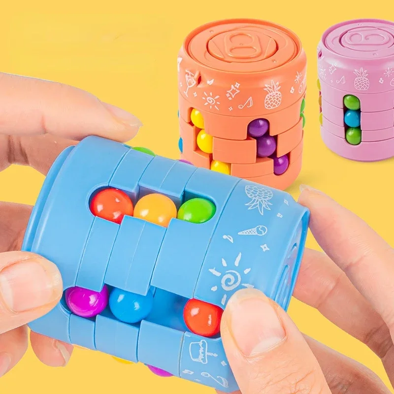 Finger Round Cube Toy Magic Rotating Bean Puzzle Rotary Cube Game ...