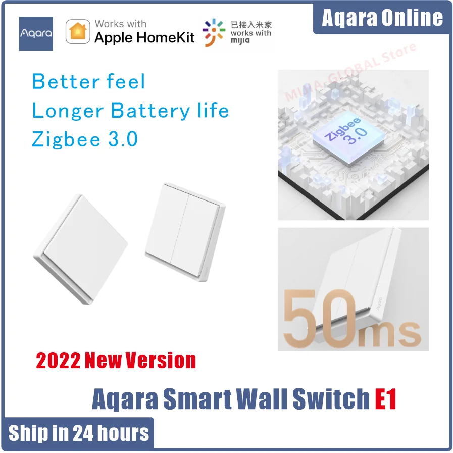 2022-Aqara-E1-Smart-Wall-Switch-Version-Xiaomi-Wireless-Switch-Zigbee ...