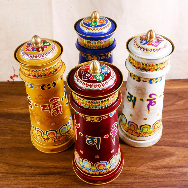 Tibetan-Buddhist-Supplies-Tang-Duokuluo-Five-element-Prayer-Wheel ...