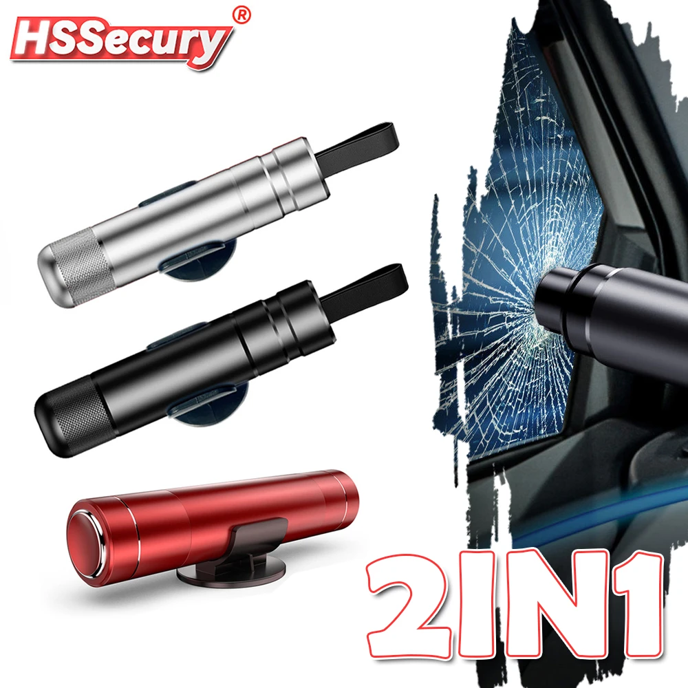 2in1 Car Safety Hammer Save Labour Car Window Breaker Emergency Hammer ...