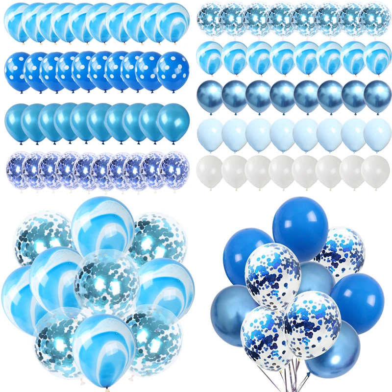 12inch-Blue-Balloon-Set-Onyx-Marble-Metal-Confetti-Balloons-Kids ...