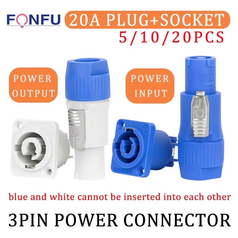 5-10-20-pz-3pin-NAC3FCA-NAC3FCB-connettore-di-alimentazione-LED-Speakon ...