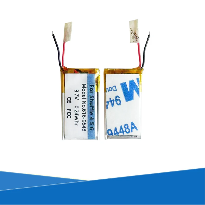 2PCS/LOT 616-0548 A1373 0.24Whr Battery For Ipod For Shuffle 4th 5th ...