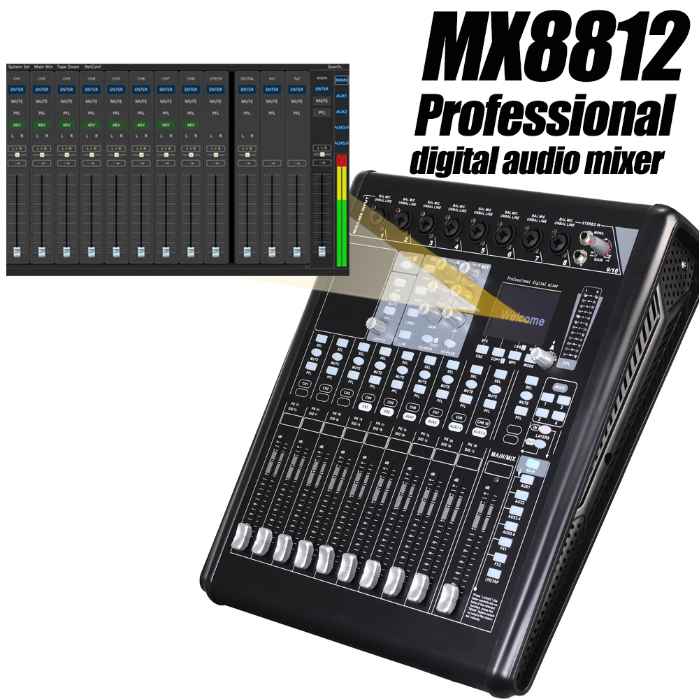Mixer De Áudio Digital Profissional, Mixing Console, Console, Tabela De ...