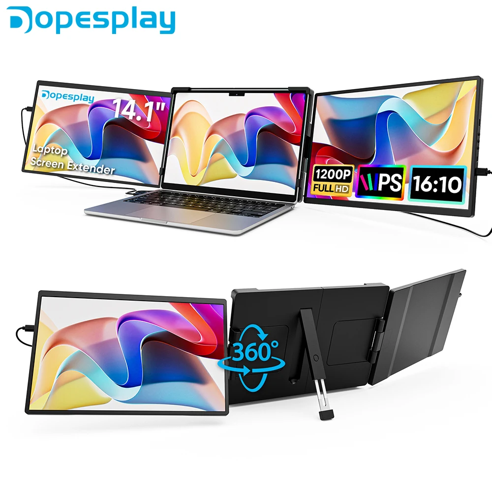 Dopesplay-14-1inch-Laptops-Screen-Extender-Triple-Dual-FHD-1200P-IPS ...