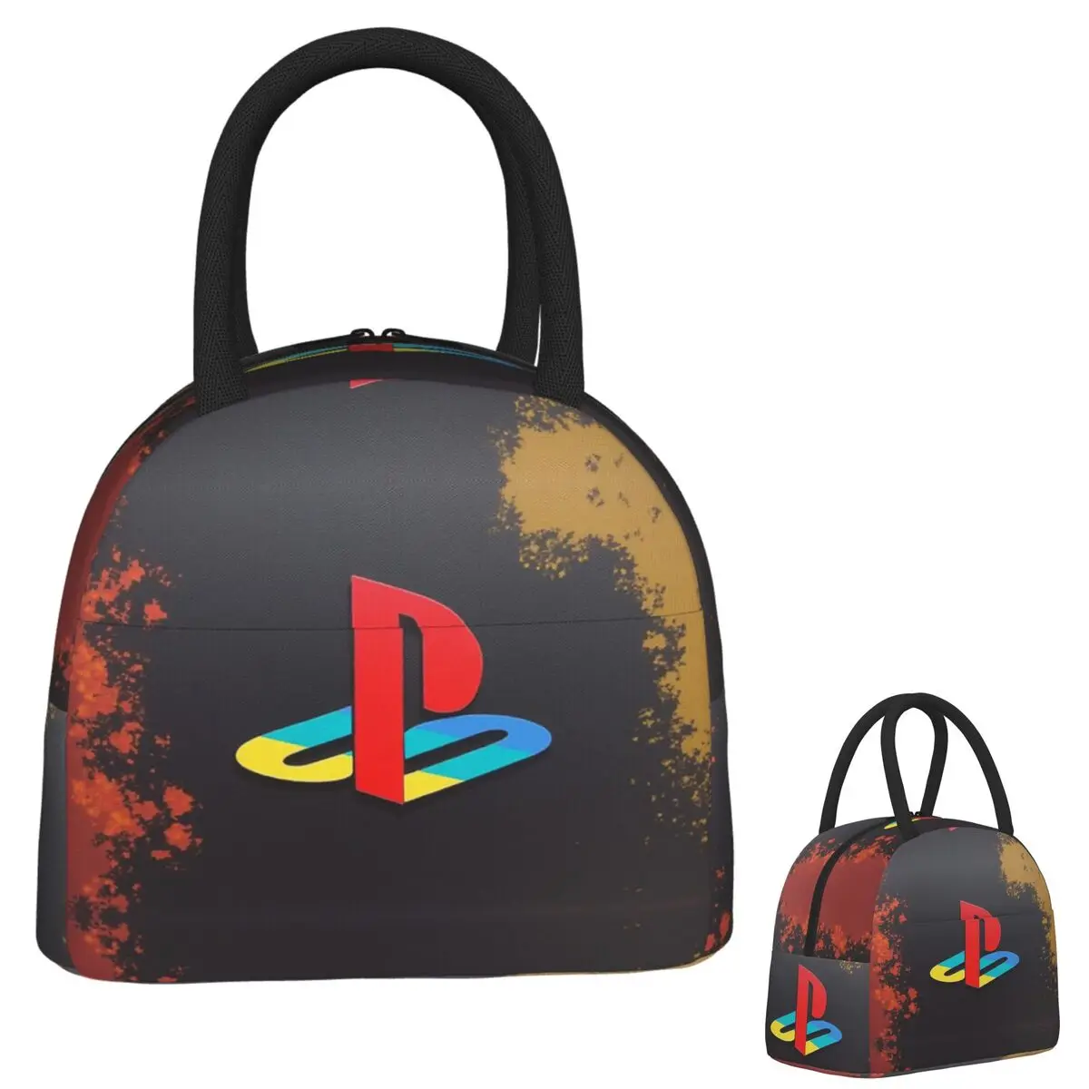 Playstation Logo 2 Insulated Lunch Bag for Women Kids Leakproof Food ...